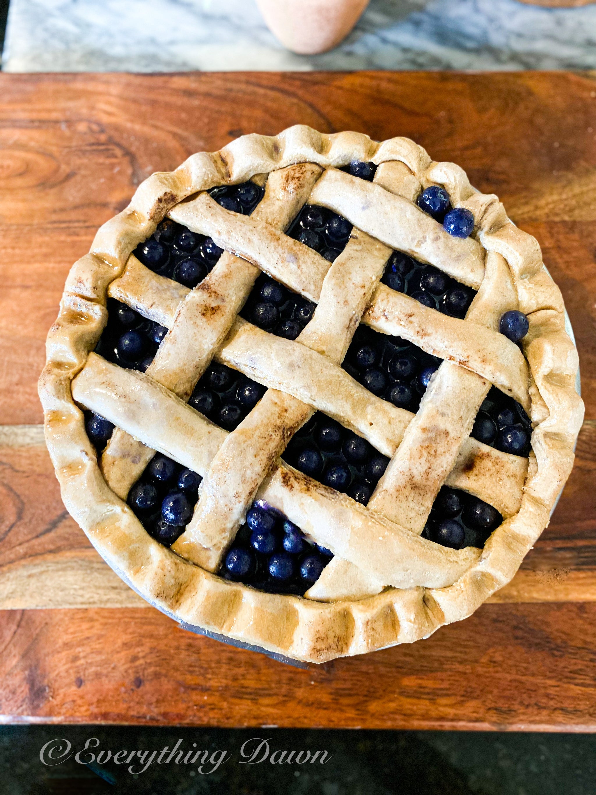 Blueberry Pie Lattice Crust Scented Farmhouse Fake Food Set ...