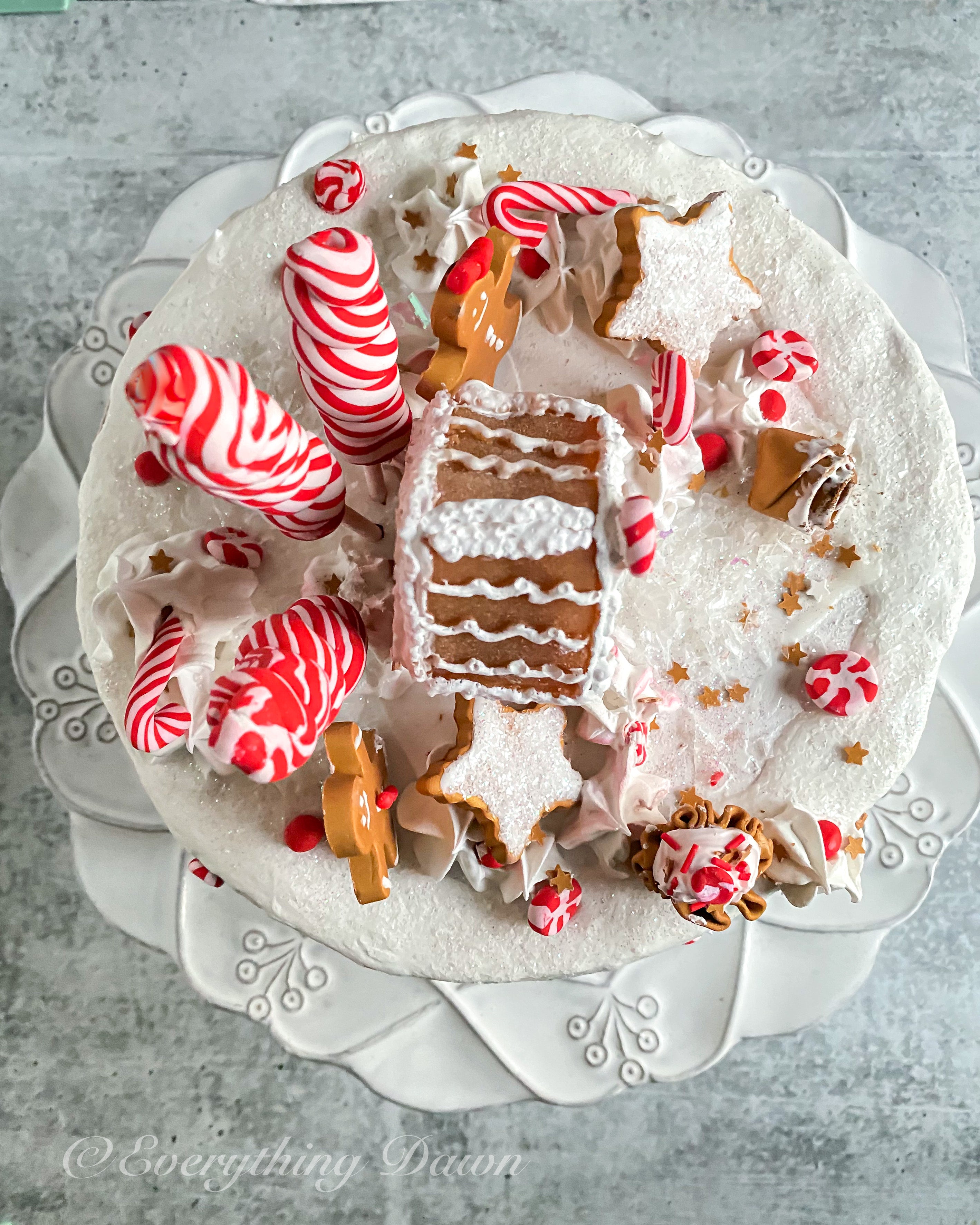Candy Lane Gingerbread Fake Cake – Everything Dawn
